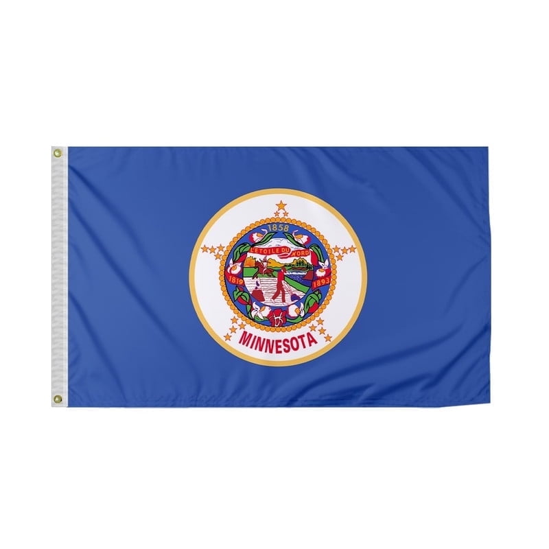 Promo Patriot's Minnesota State Flag 3x5 ft - Single Ply Reverse Print ...