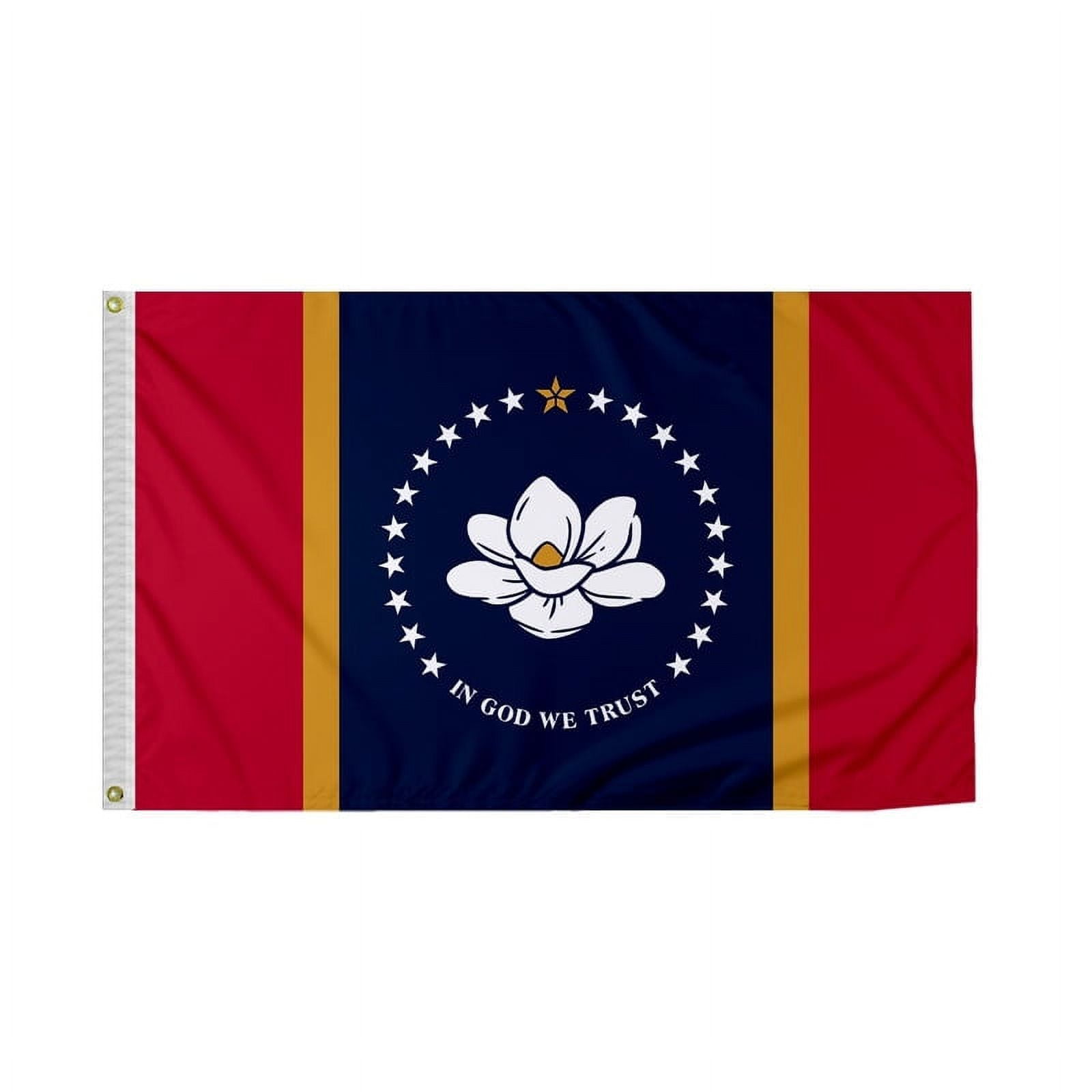 Promo Patriot's Mississippi State Stick Flag 12x18 Inch - with 24 inch ...
