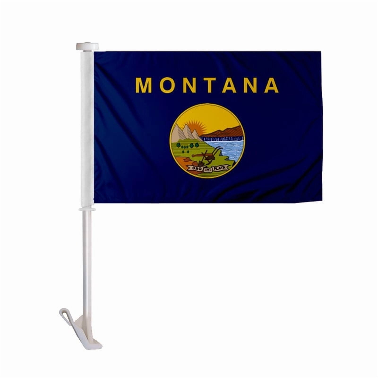 Promopatriot Montana State MT Car Flag 10.5x15 inch Double-Sided ...