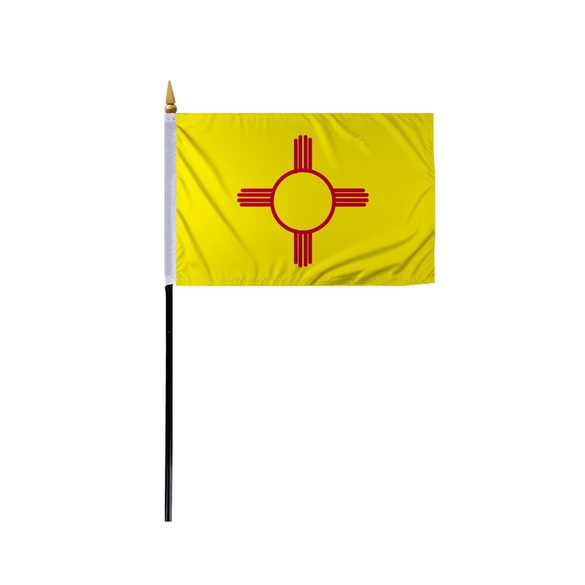 Promo Patriot's New Mexico State Stick Flag 4x6 inch with 11 inch ...