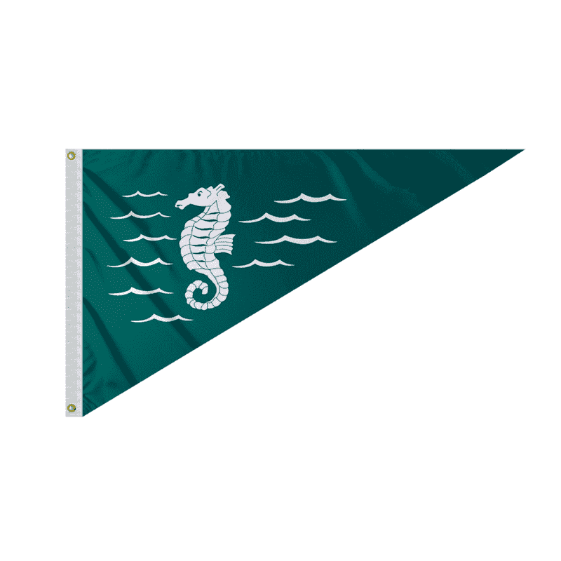 Promo Patriot's Seahorse Bow Pennant - 10 x 15 Inch - Printed 200D ...