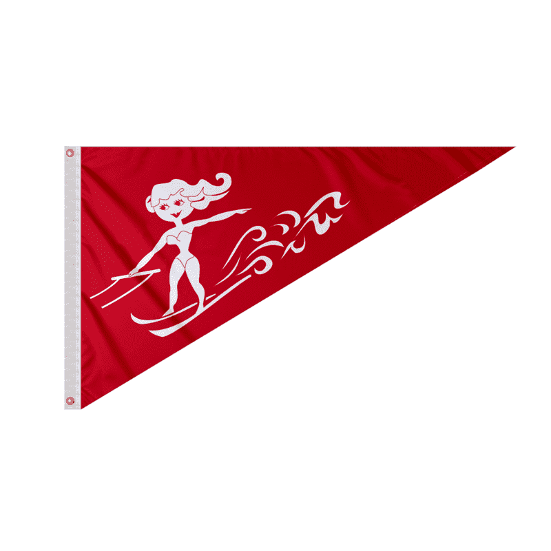 Promo Patriot's Ski Queen Bow Pennant - 10 x 15 inch - Printed 200D ...