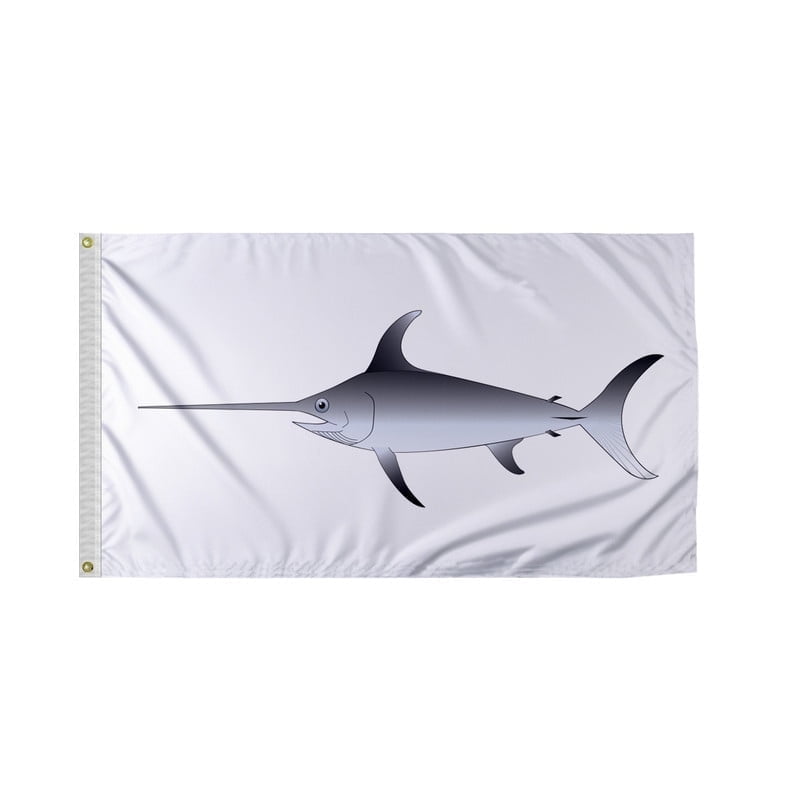 Promo Patriot's Sword Fish Novelty Boat Flag - 12x18 Inch, Double Sided ...