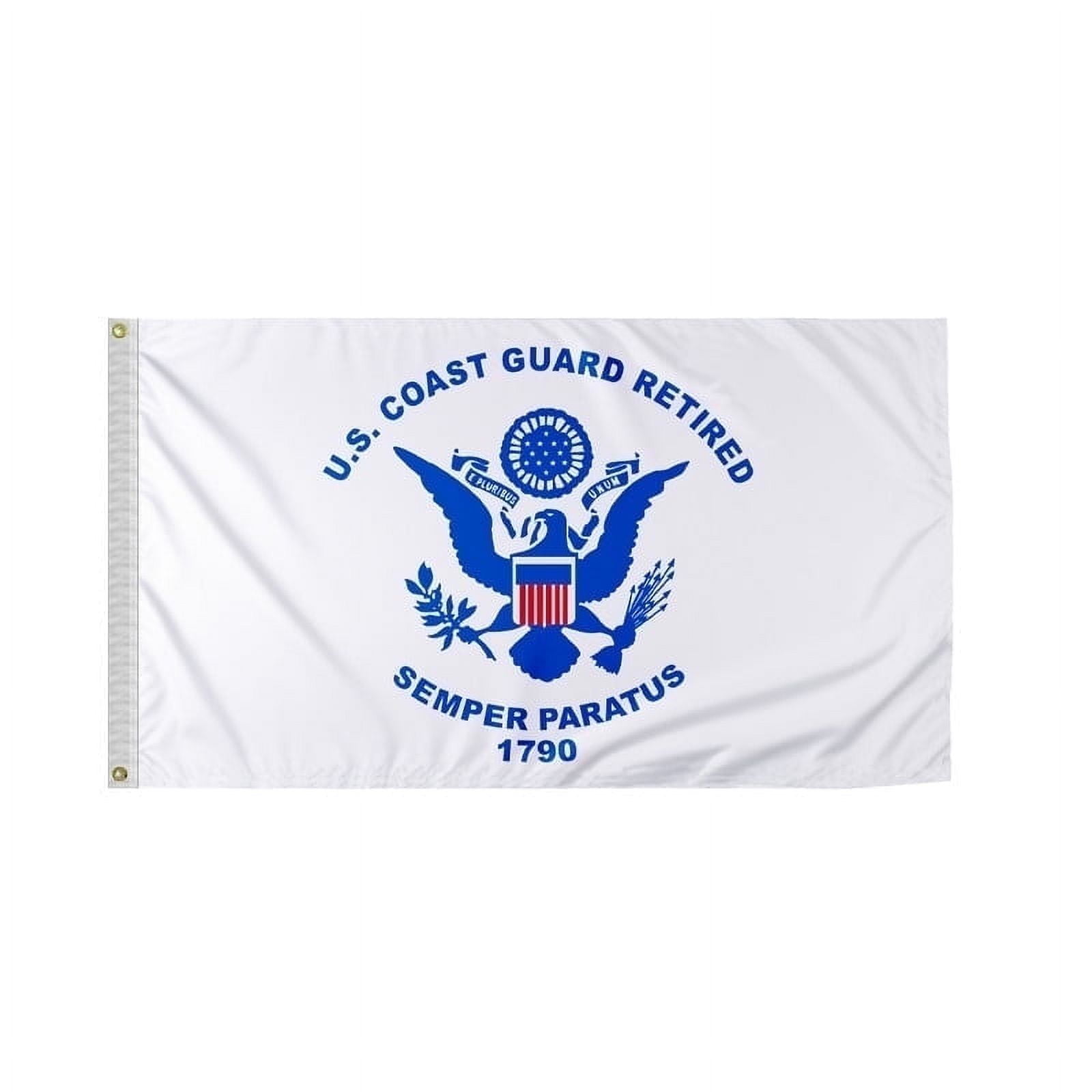 Promo Patriot's US Coast Guard Retired Flag 5x8 Ft - Printed 200 Denier ...