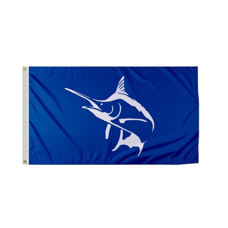 Promo Patriot's White Marlin Novelty Boat Flag - 12 x 18 Inch - Double ...
