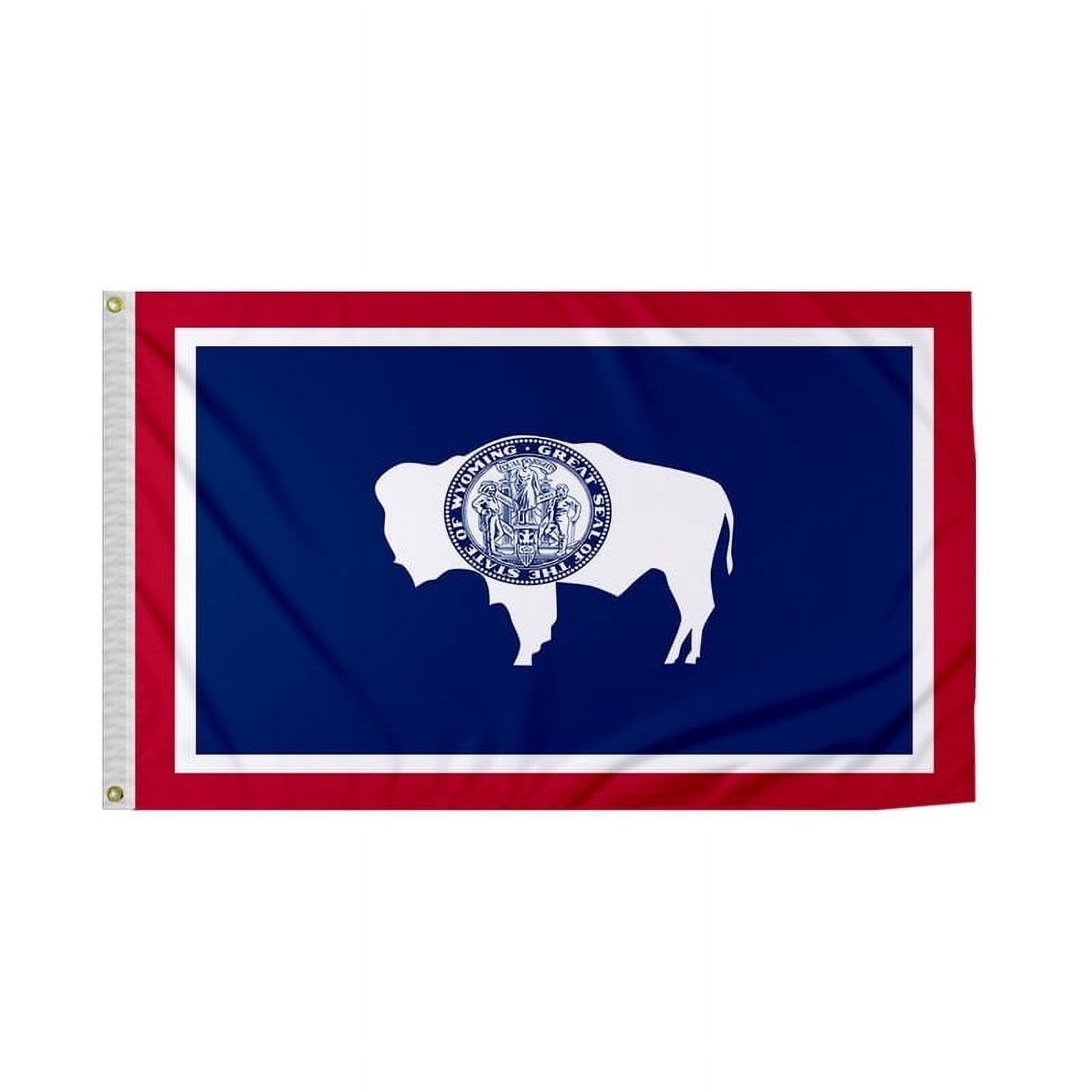 Promo Patriot's Wyoming State Flag 2x3 ft - Single Ply Reverse Print on ...