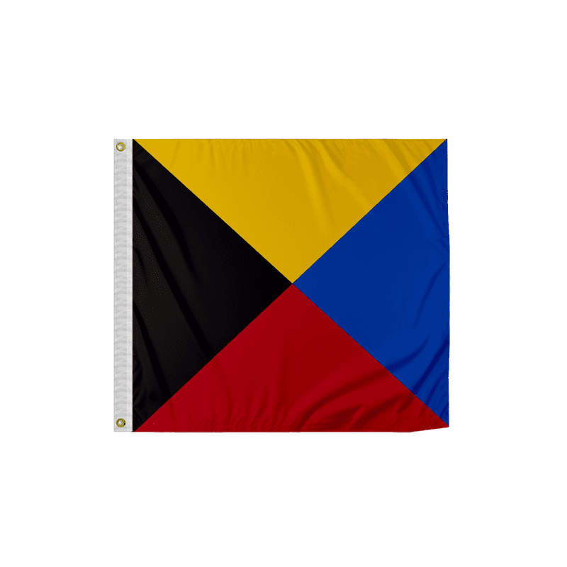 Promo Patriot's Zulu Code Z Marine Signal Flag - 3x3 ft, 200D Nylon ...