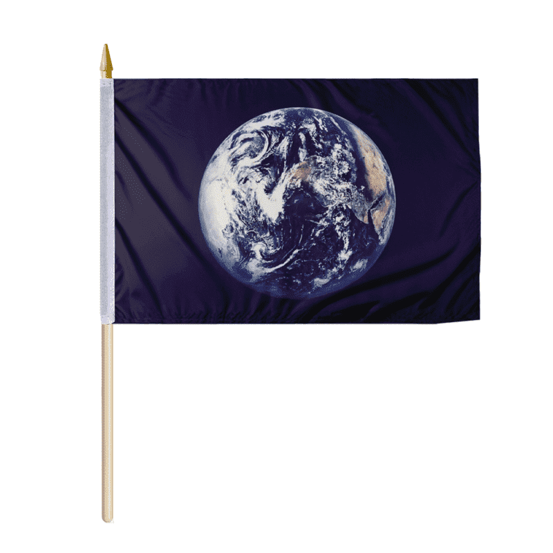 Promopatriot Earth Day Stick Flag - 12x18 inch Polyester Material with ...