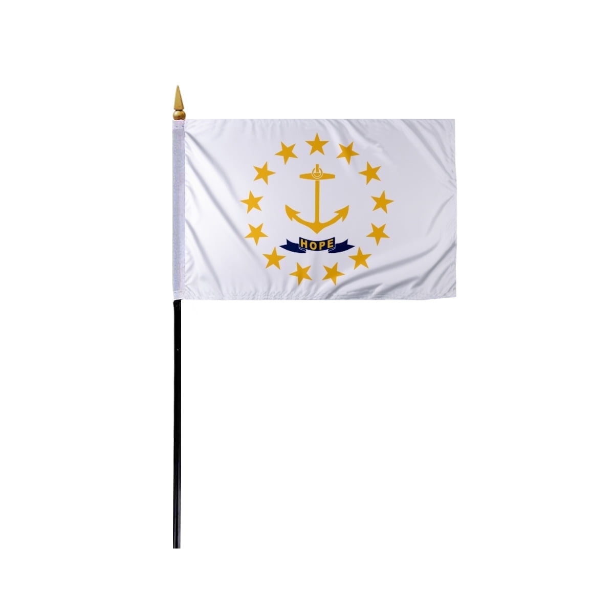 Promopatriot Rhode Island RI Mini State Flag on Stick 4x6 inch ...