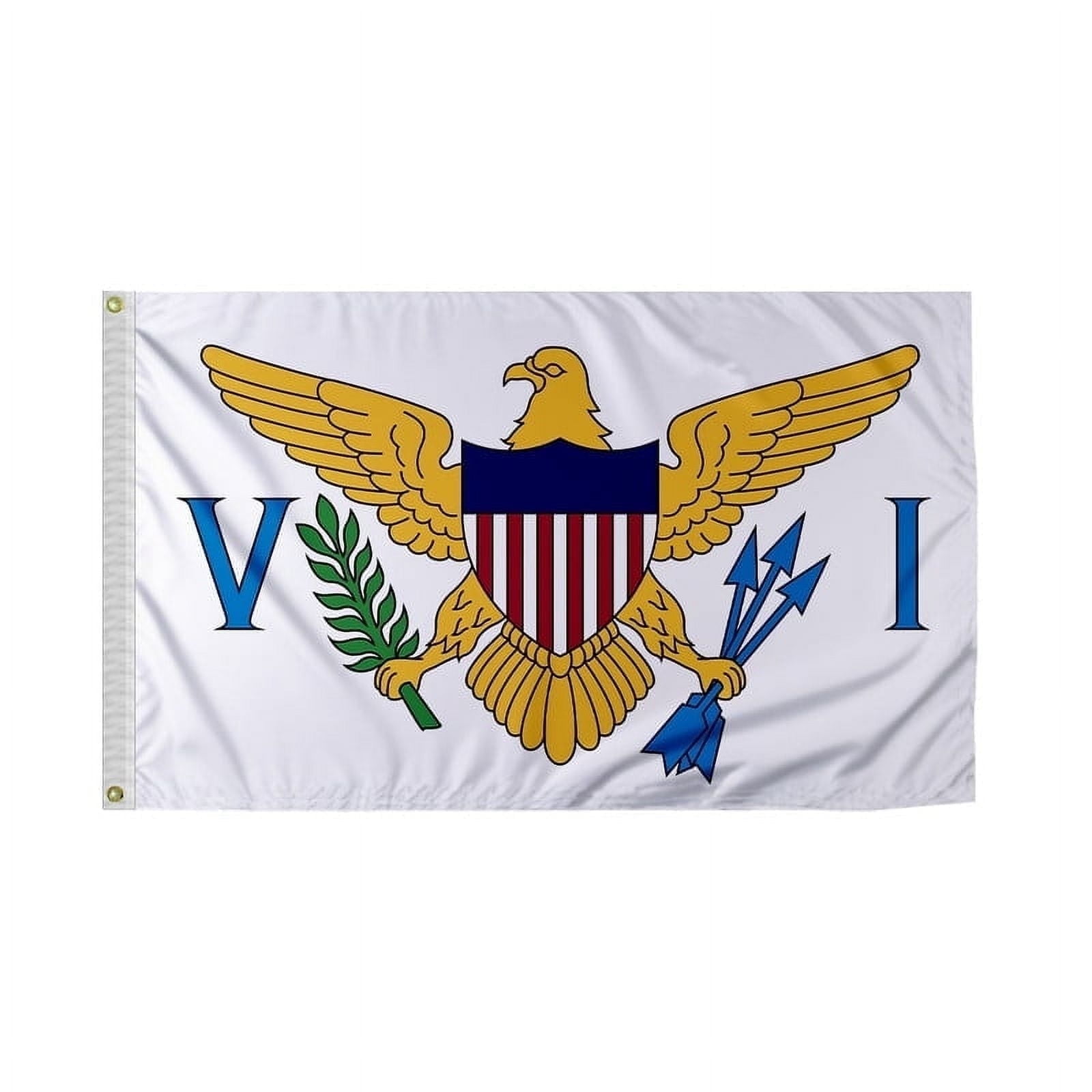 PromoPatriot Virgin Islands 6 x 10 ft 200D Nylon Outdoor Flag, Reverse ...