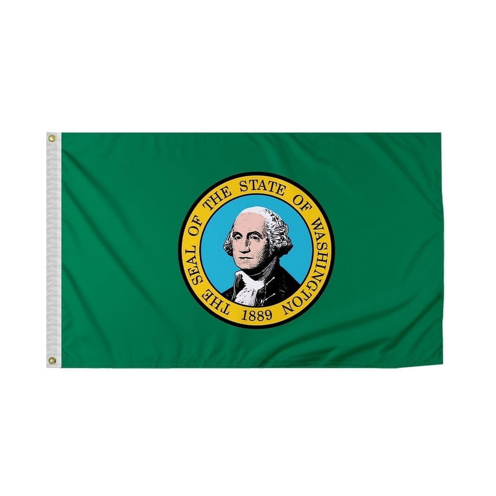 Promopatriot Washington WA State Flag 5x8 ft Nylon Outdoor Flag Reverse ...