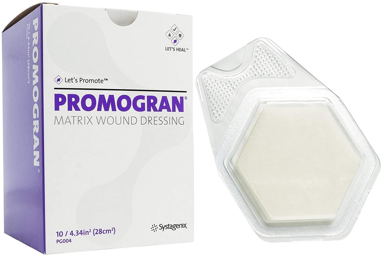 PROMOGRAN Collagen Wound Dressing 4-1/3 x 4-1/3 Inch Sterile Hexagon 2 ...