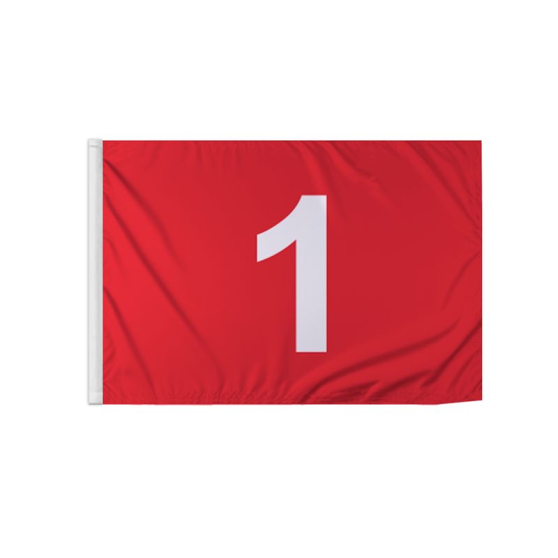 Promopatriot 14x20 inch Mini Golf Flags with Brass Grommets No 1, Red ...