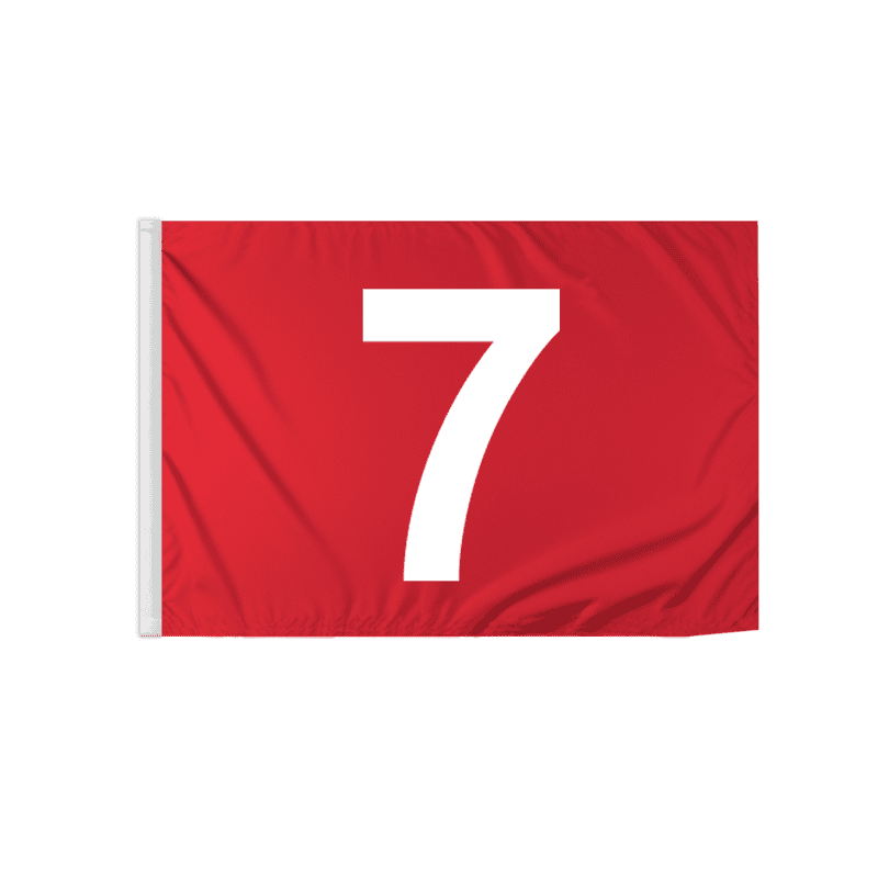 Promopatriot 14x20 inch Mini Golf Flags with Brass Grommets No 7, Red ...