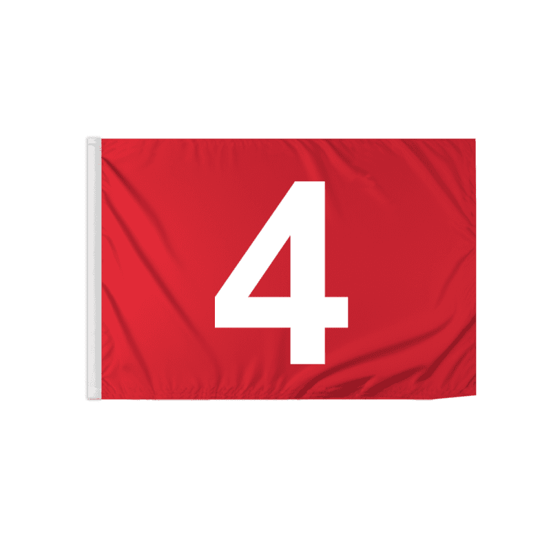 Promopatriot 14x20 inch Mini Golf Flags with Brass Grommets No 4, Red ...