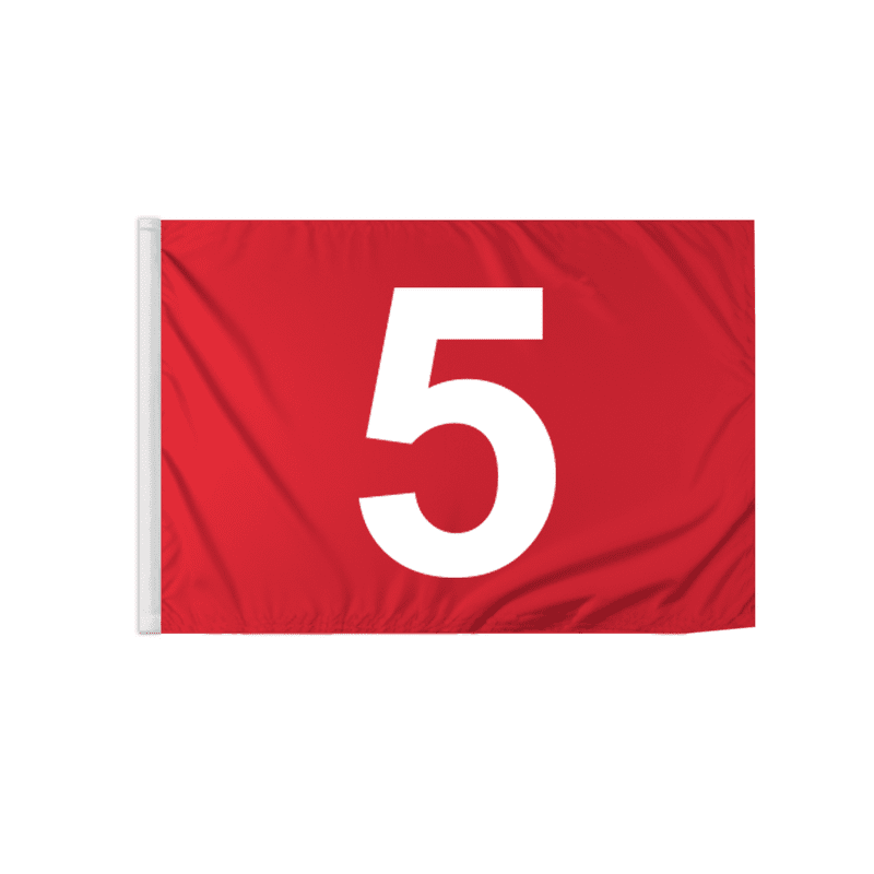 Promopatriot 14x20 inch Mini Golf Flags with Brass Grommets No 5, Red ...