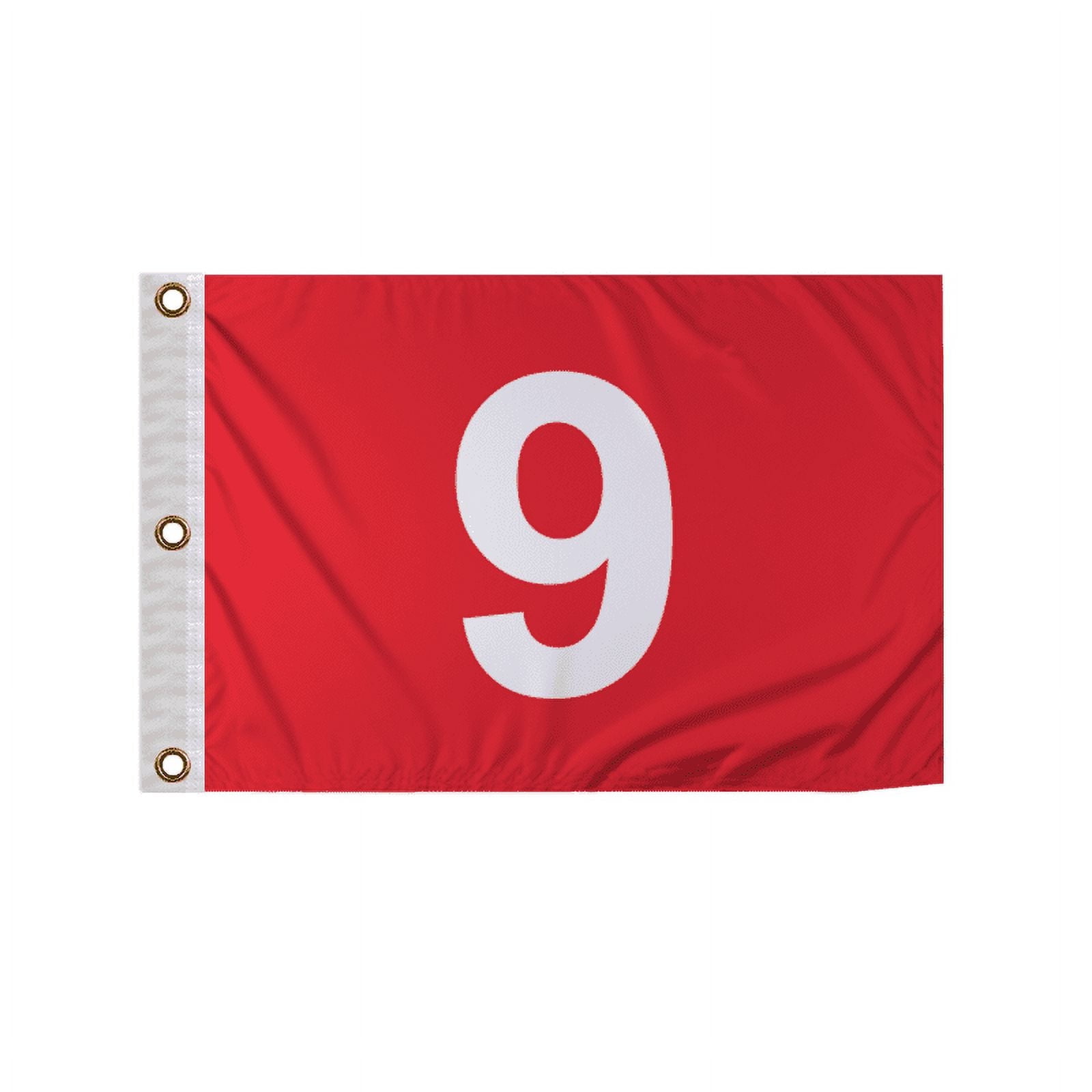Promopatriot 14x20 inch Numbered Golf Flag with Tube Inserted No 9, Red ...