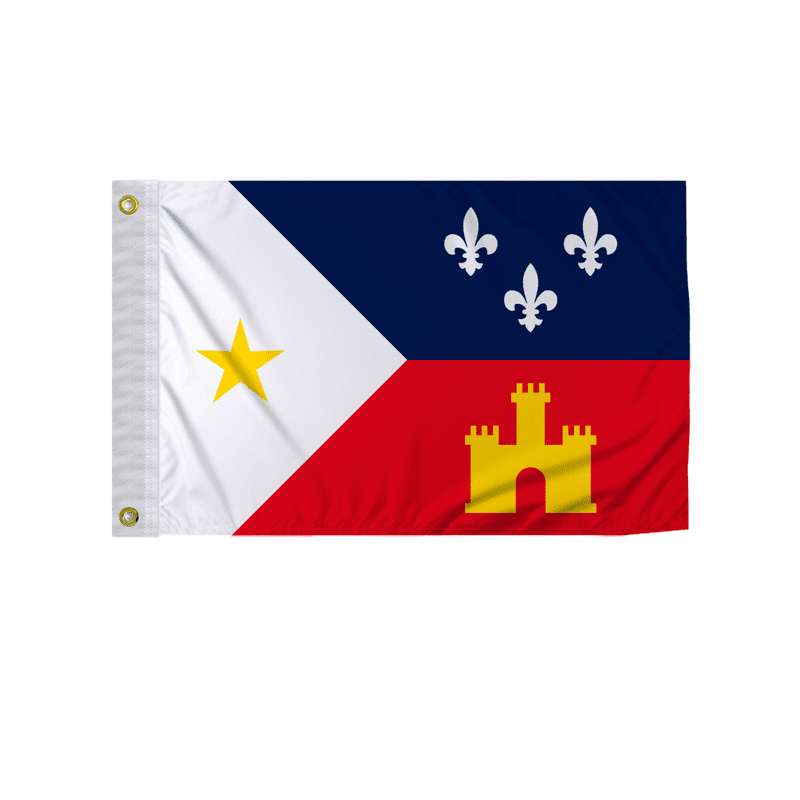 Promopatriot Acadiana National Flag 2x3 ft Nylon Double Stitched Edges ...