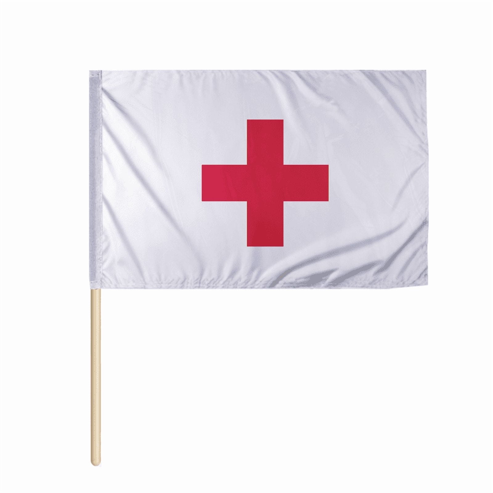 Promopatriot Ambulance Racing Stick Flag 24x30 inch 200D Nylon White ...