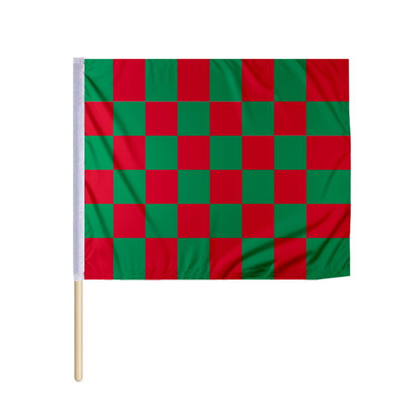 Promopatriot Checkered Racing Flags Red Green Pattern - 24x30 inch ...