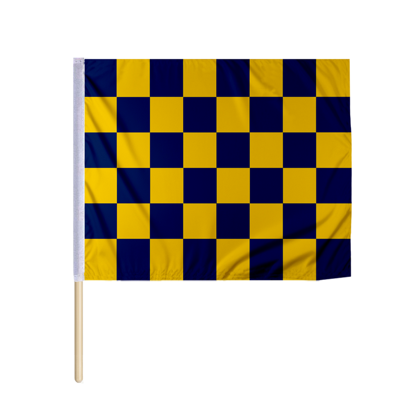 Promopatriot Checkered Racing Flags Yellow Blue Pattern - 24x30 inch ...