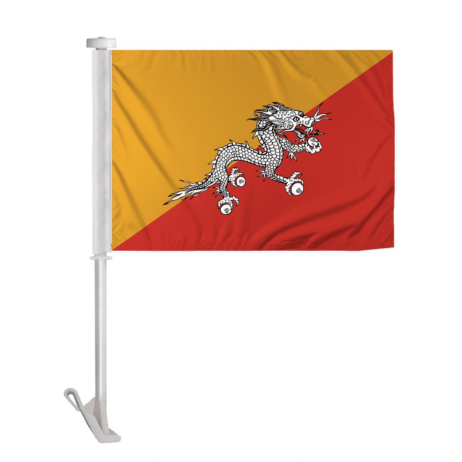 Promopatriot Double Sided Bhutan Car Flag 10.5x15 inch Premium Super ...