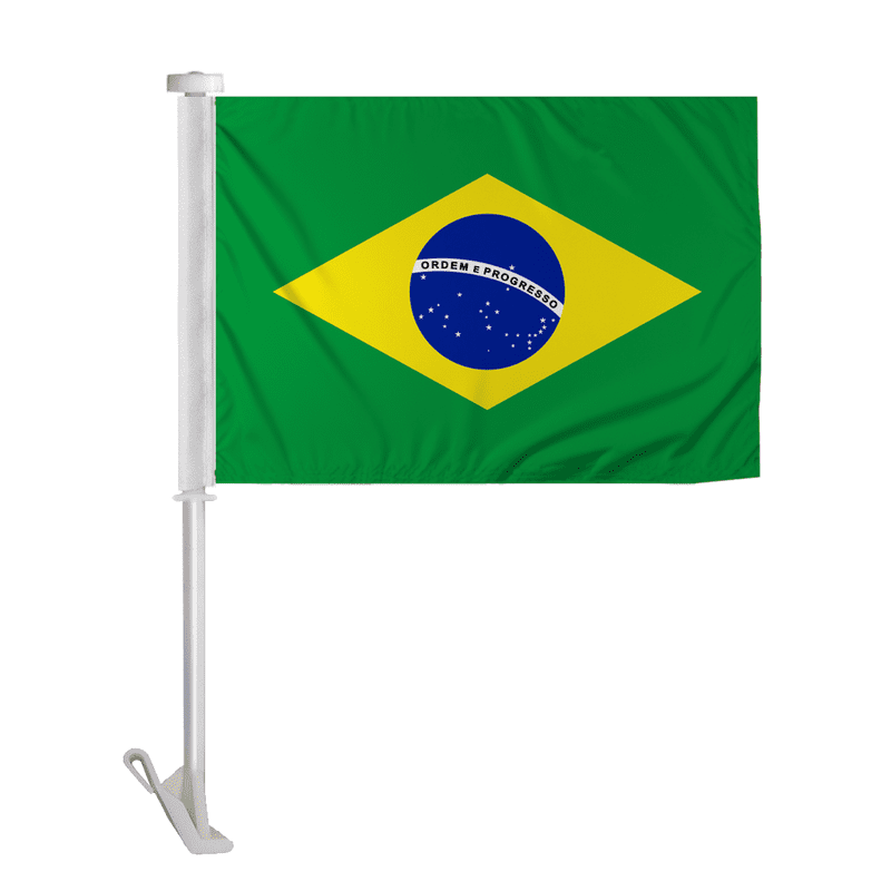Promopatriot Double Sided Brazil Car Flag 10.5x15 inch Premium Super ...