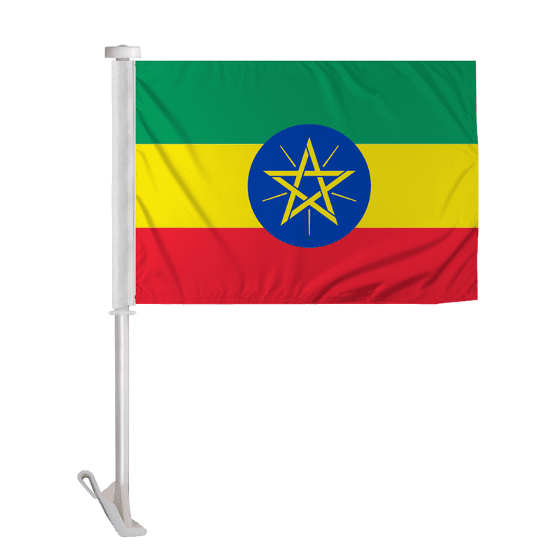 Promopatriot Double Sided Ethiopia Car Flag 10.5x15 inch Premium Super ...