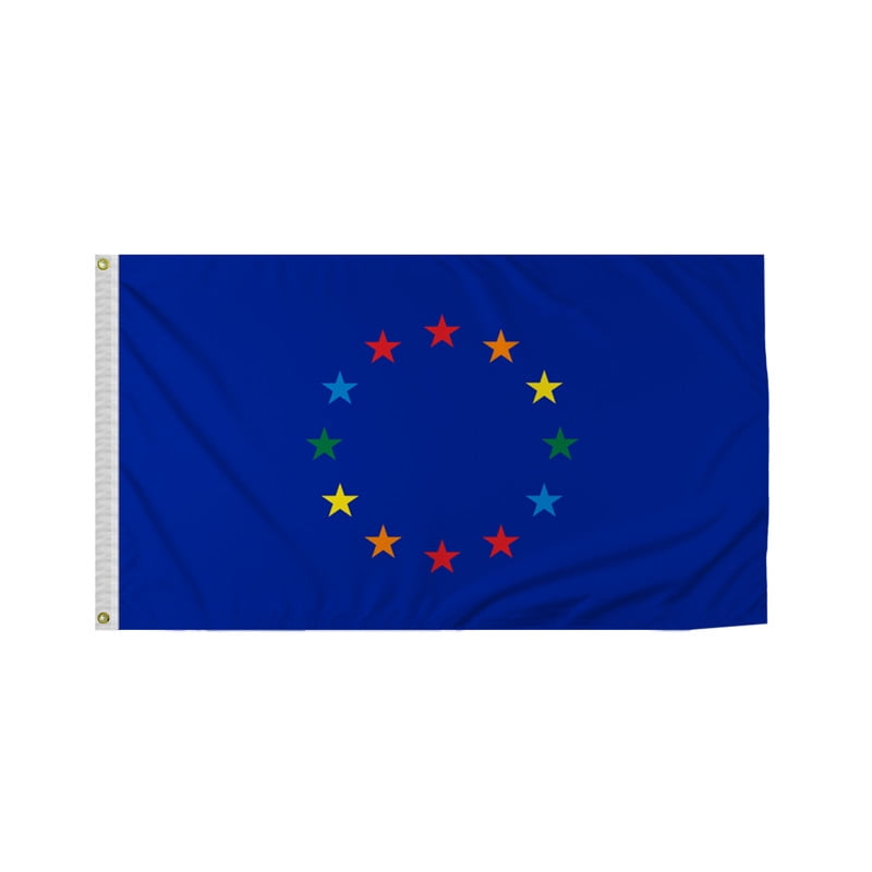 Promopatriot EU Gay Pride Flag 2x3 Ft Printed 200D Nylon Brass Grommets ...