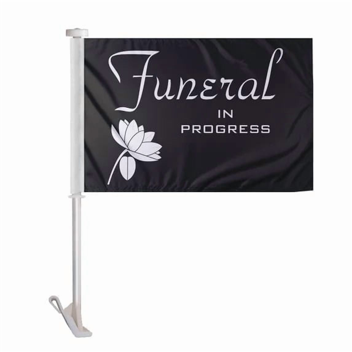 Promopatriot Funeral In Progress Premium Car Window Flag Black & White ...