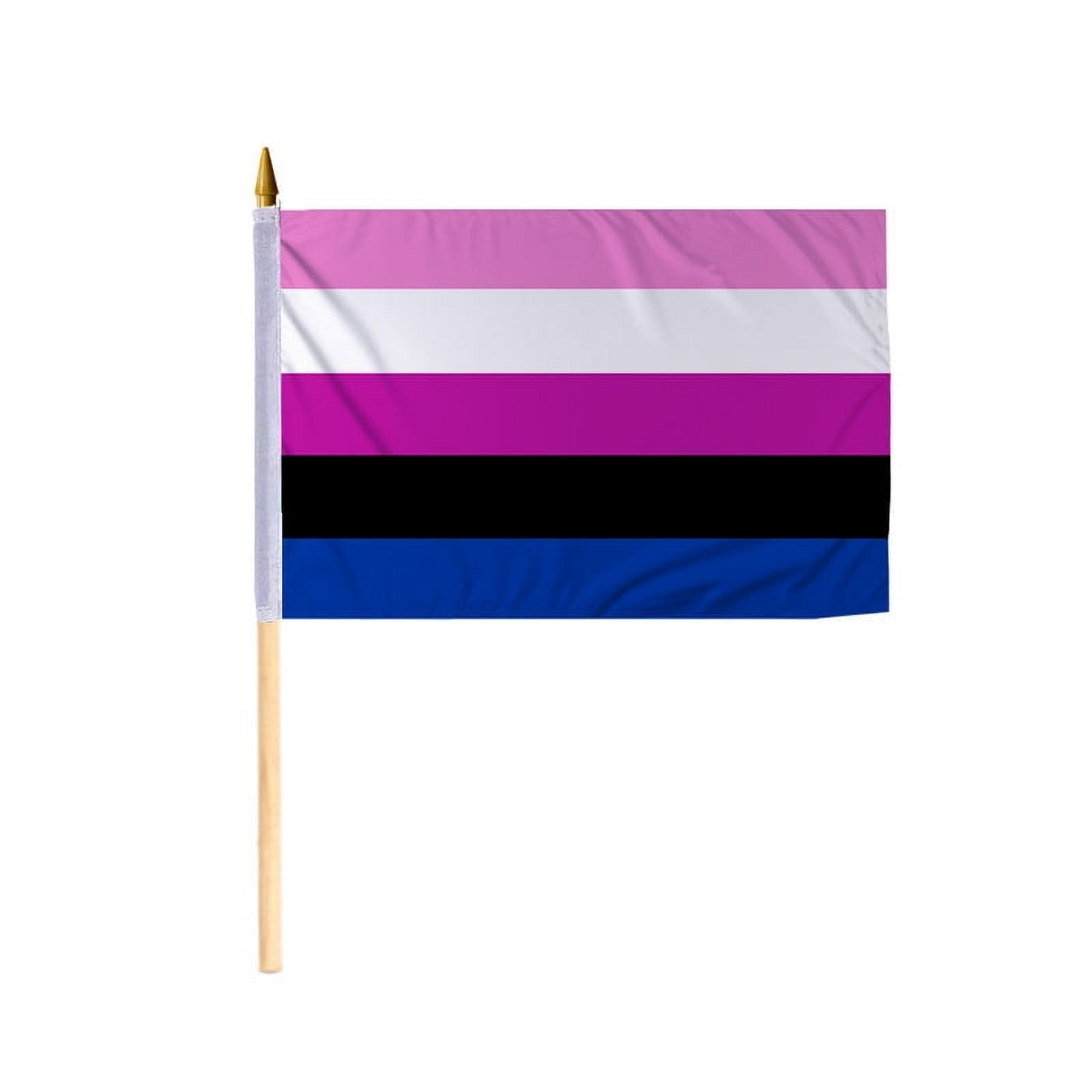 Promopatriot Gender Fluid Pride Stick Flag 12x18 inch Stick Flag Sewn ...
