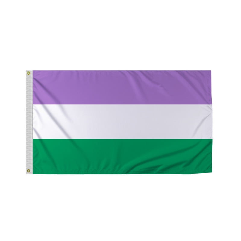 Promopatriot Genderqueer Pride Flag 2x3 Ft Printed 200D Nylon Brass ...