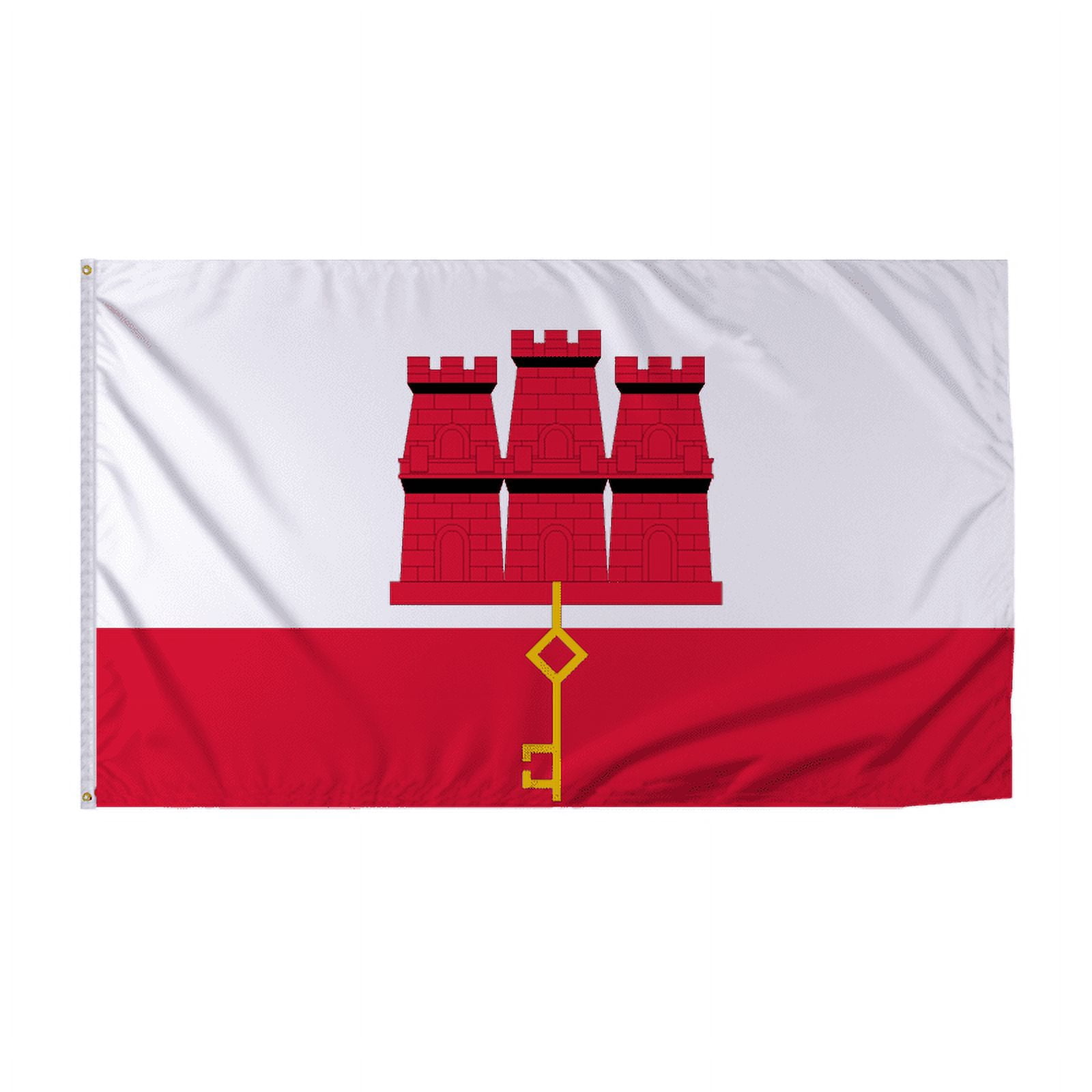 Promopatriot Gibralter Country Flag 8x12 ft - 200D Nylon - Rope Thimble ...