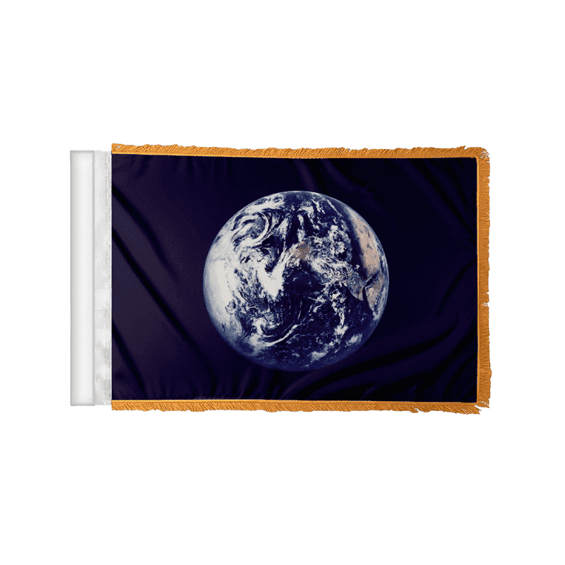 Promopatriot Gold Fringed Earth Day Car Antenna Flag 4x6 inch Printed ...