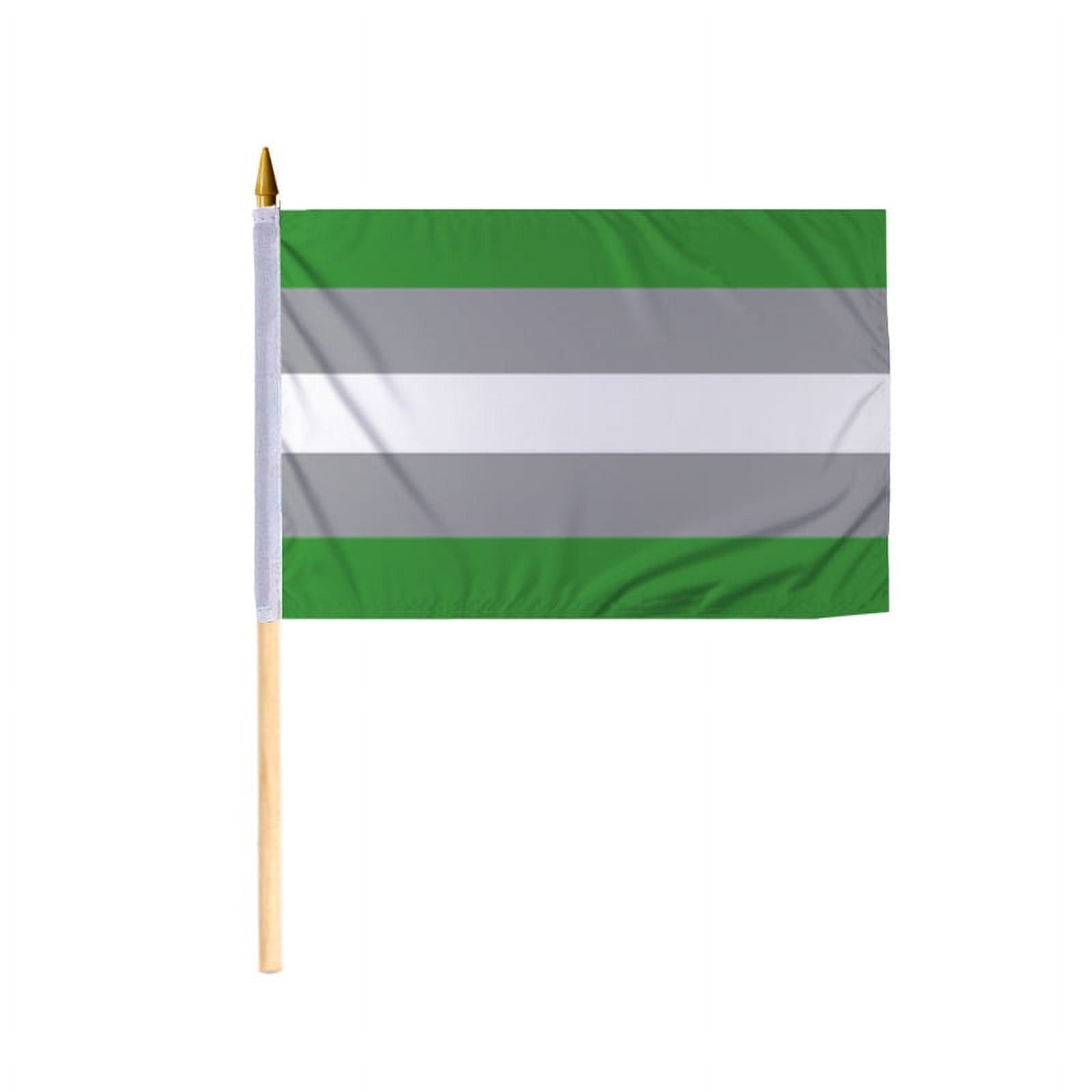 Promopatriot Greyromantic Pride Stick Flag 12x18 inch Stick Flag Sewn ...