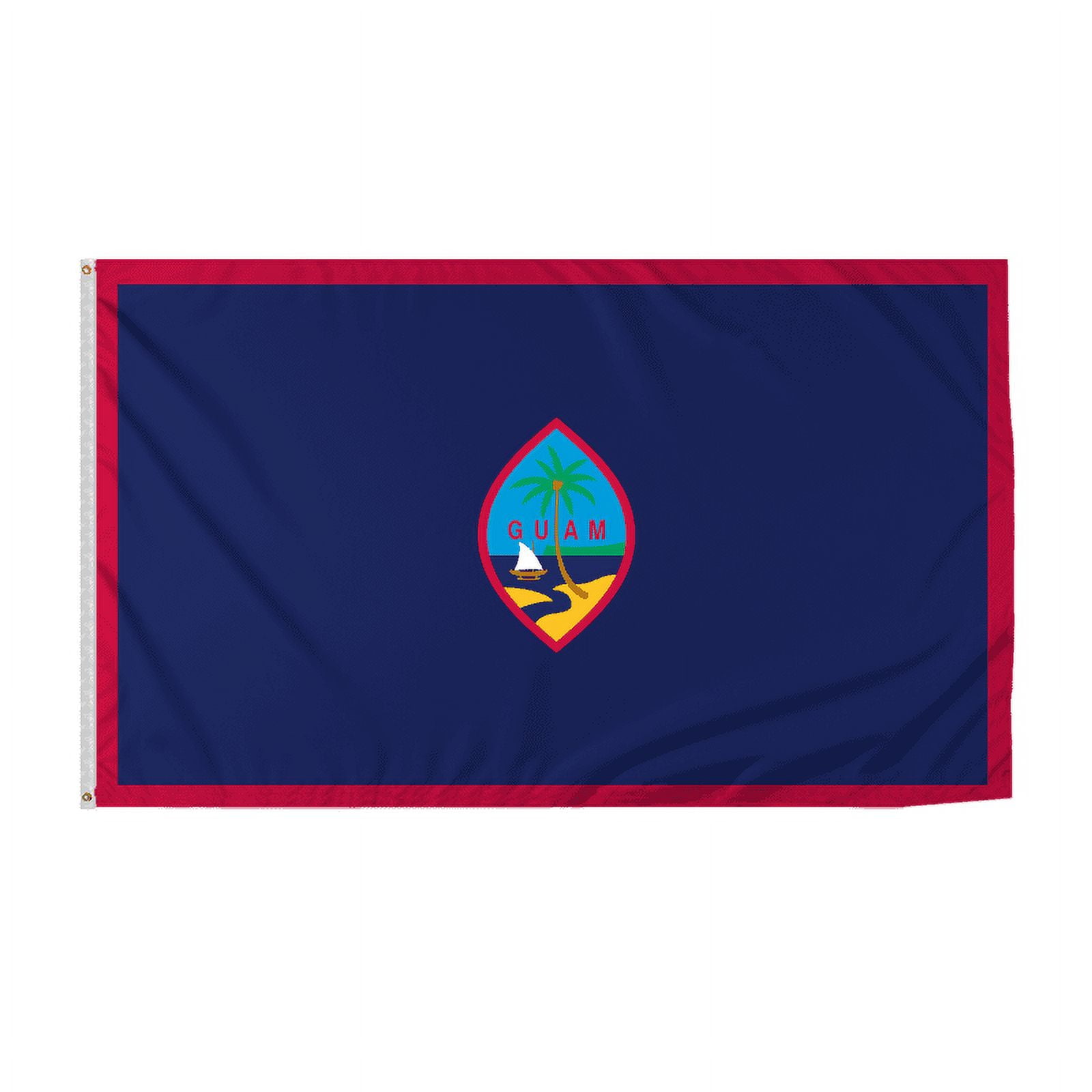 Promopatriot Guam Country Flag 8x12 ft - 200D Nylon - Rope Thimble & 1 ...