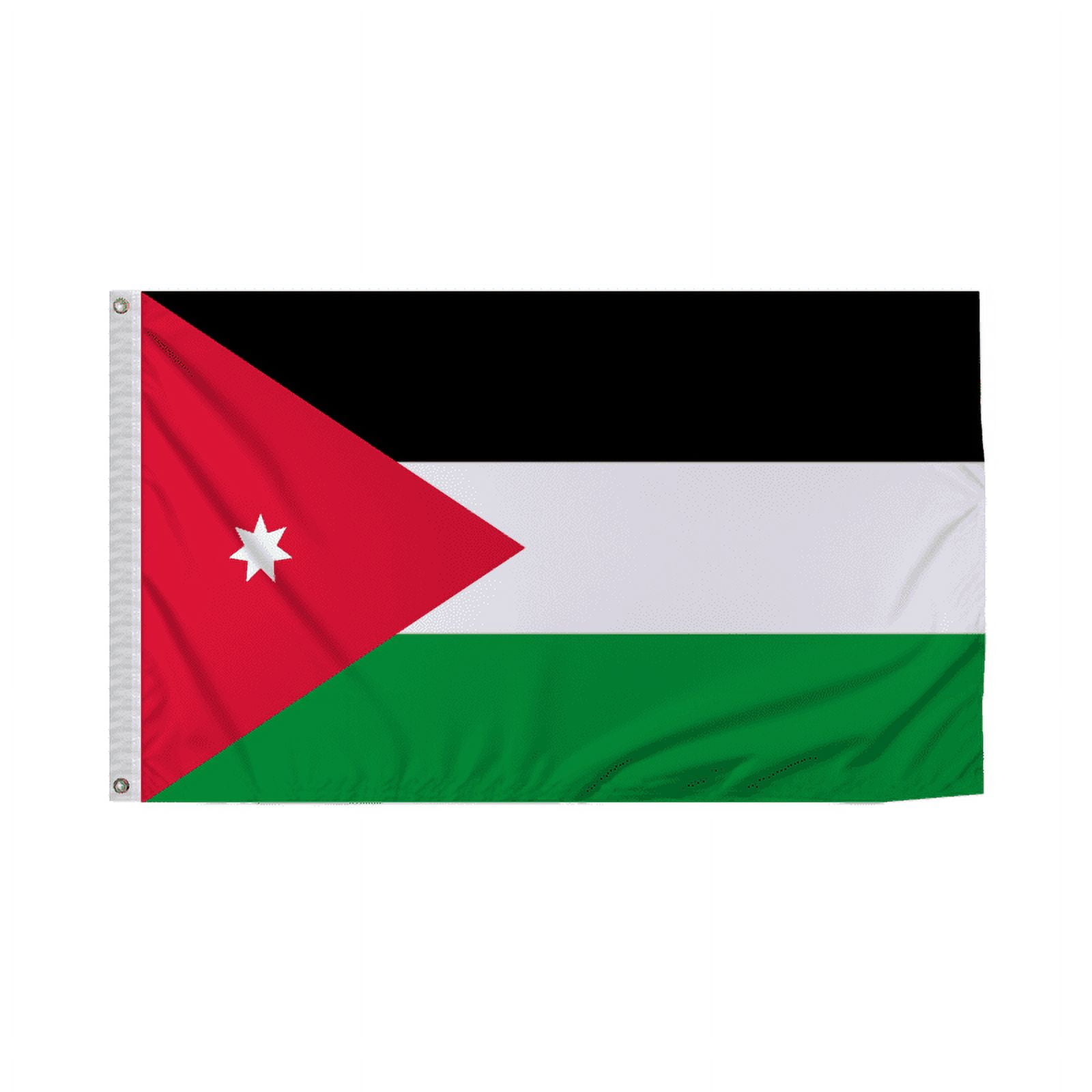 Promopatriot Jordan National Flag 3x5 ft Polyester Double Stitched ...