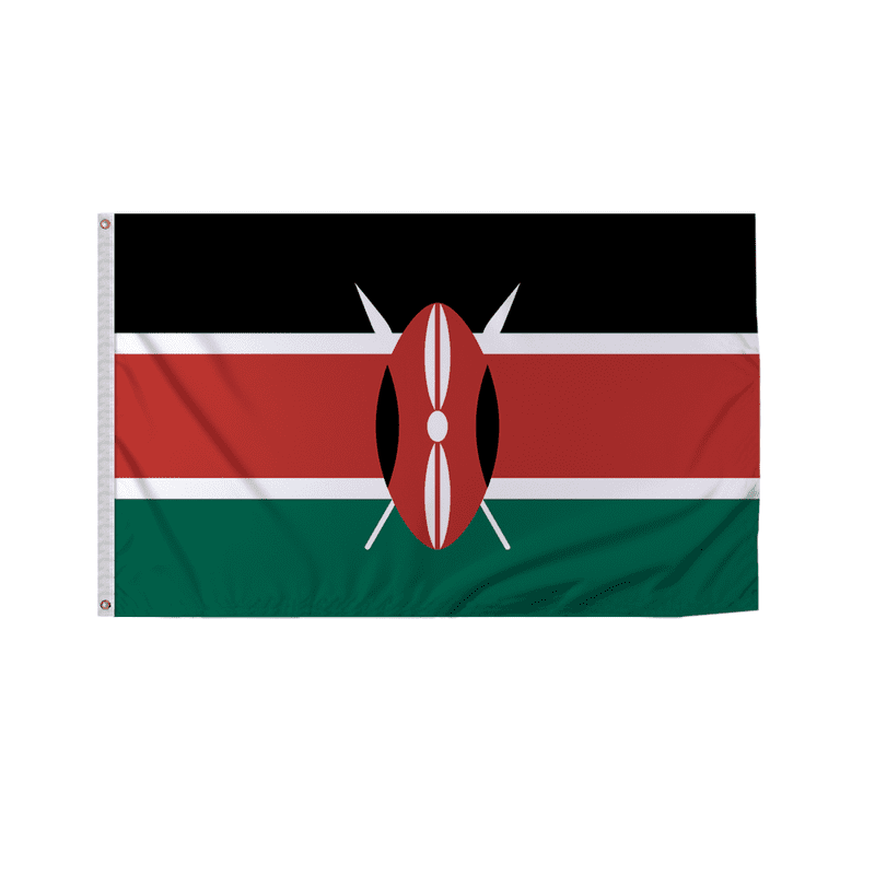 Promopatriot Kenya Country Flag 5x8 Ft Outdoor Nylon Double Stitched ...