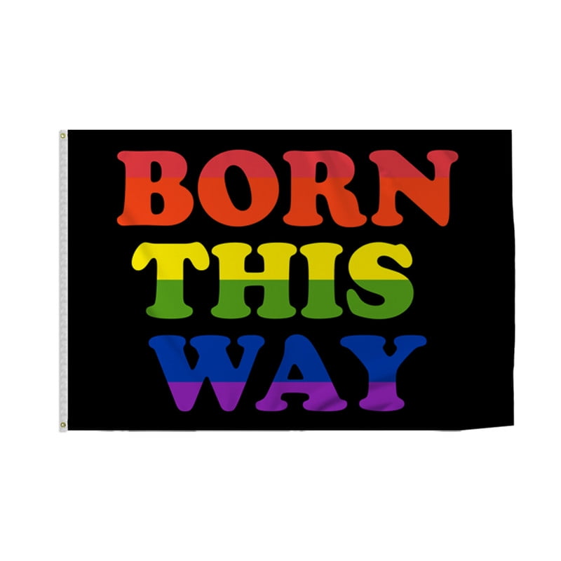Promopatriot Large Born this way Pride Flag 6x10 Ft Printed 200D Nylon ...