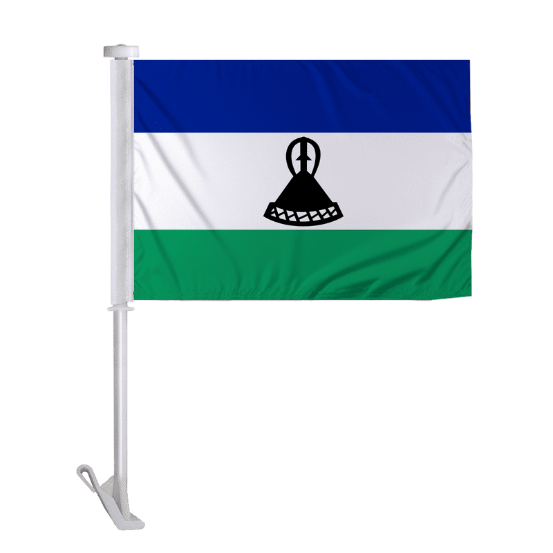 Promopatriot Lesotho Car Flag 10.5x15 inch Premium Super Knit Polyester ...