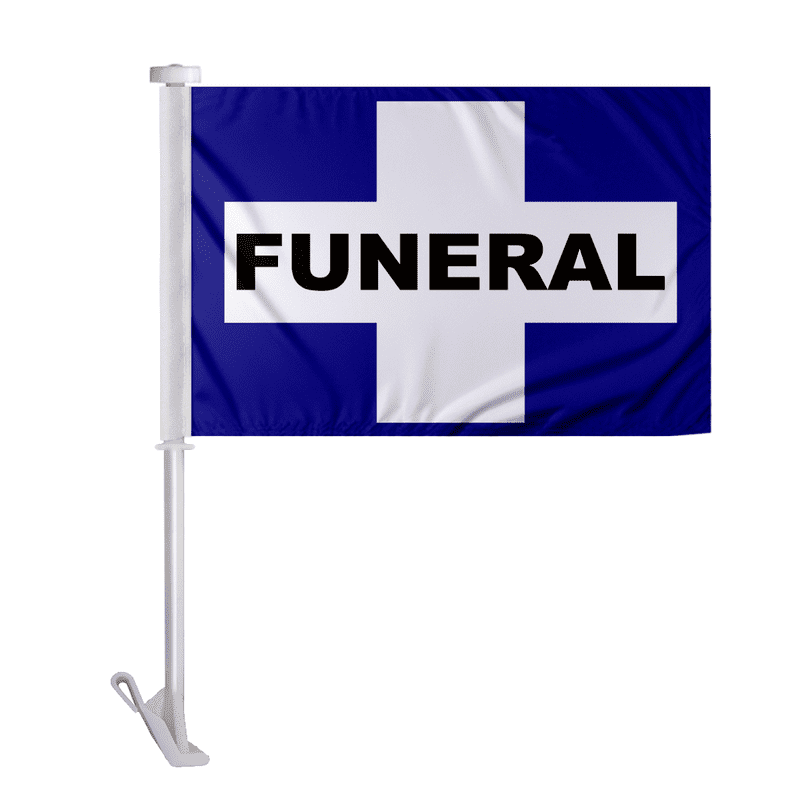 Promopatriot Memorial Service Funeral Motorcycle Flags - 6x9 inch White ...