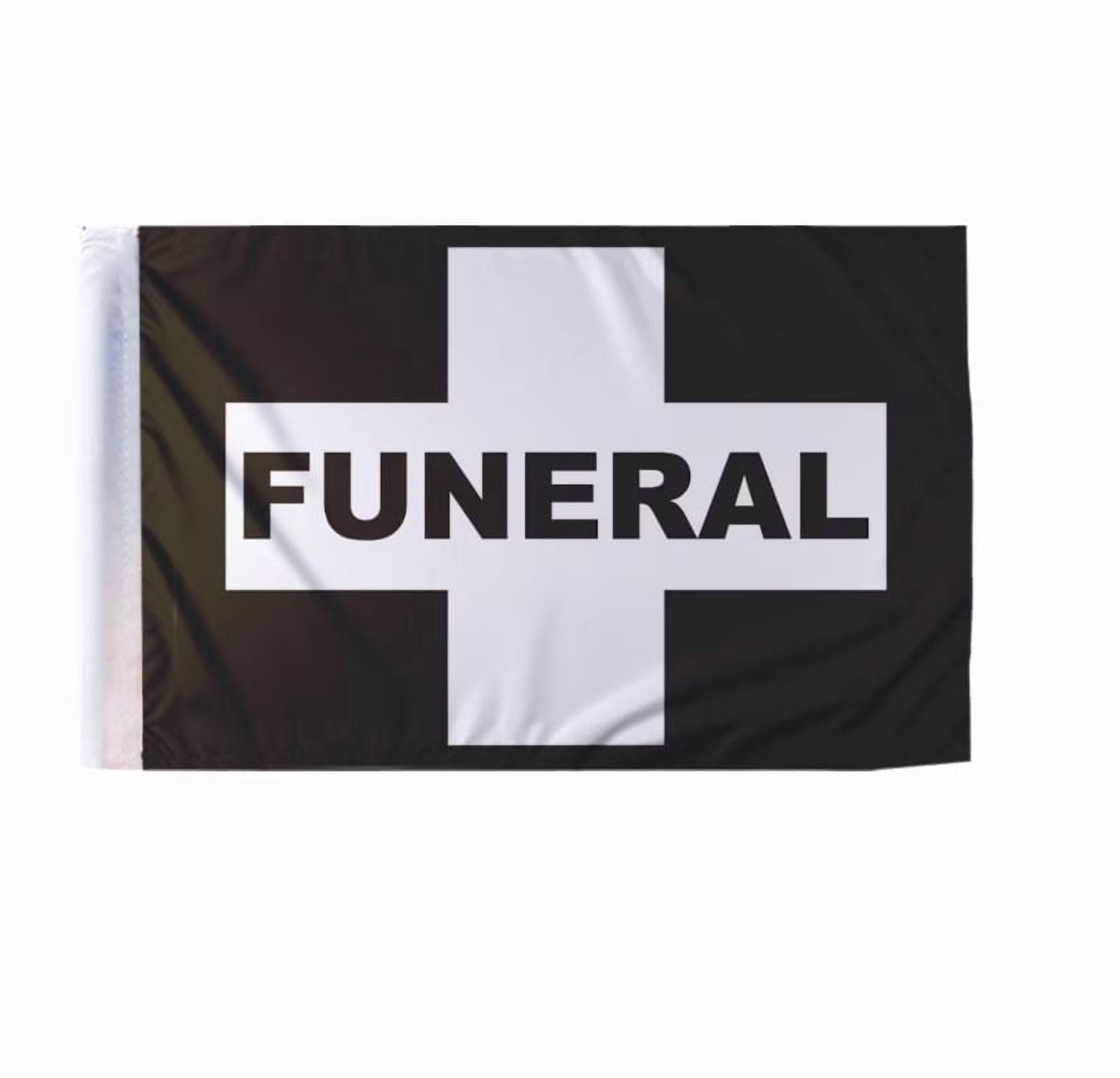 Promopatriot Memorial Service Funeral Motorcycle Flag 6x9 inch White ...