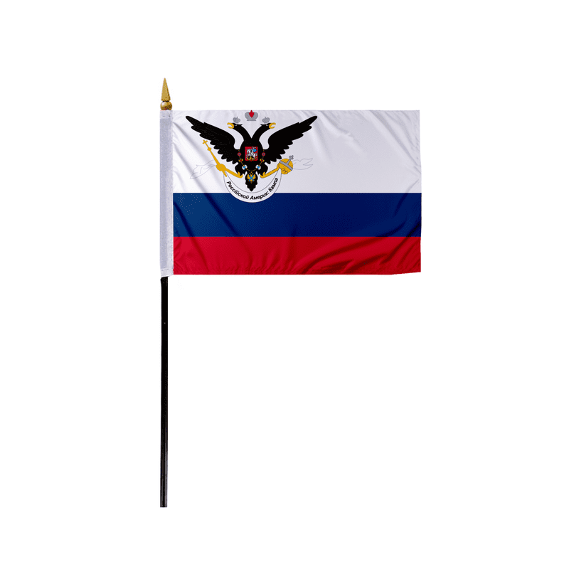 Promopatriot Mini Russian American Company Historical Stick Flags - 4x6 ...