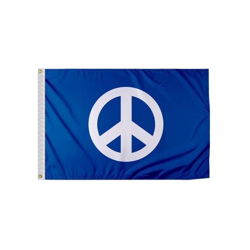 Promopatriot Peace Symbol Flag - 3x5 ft Nylon with Stitched Edges and ...