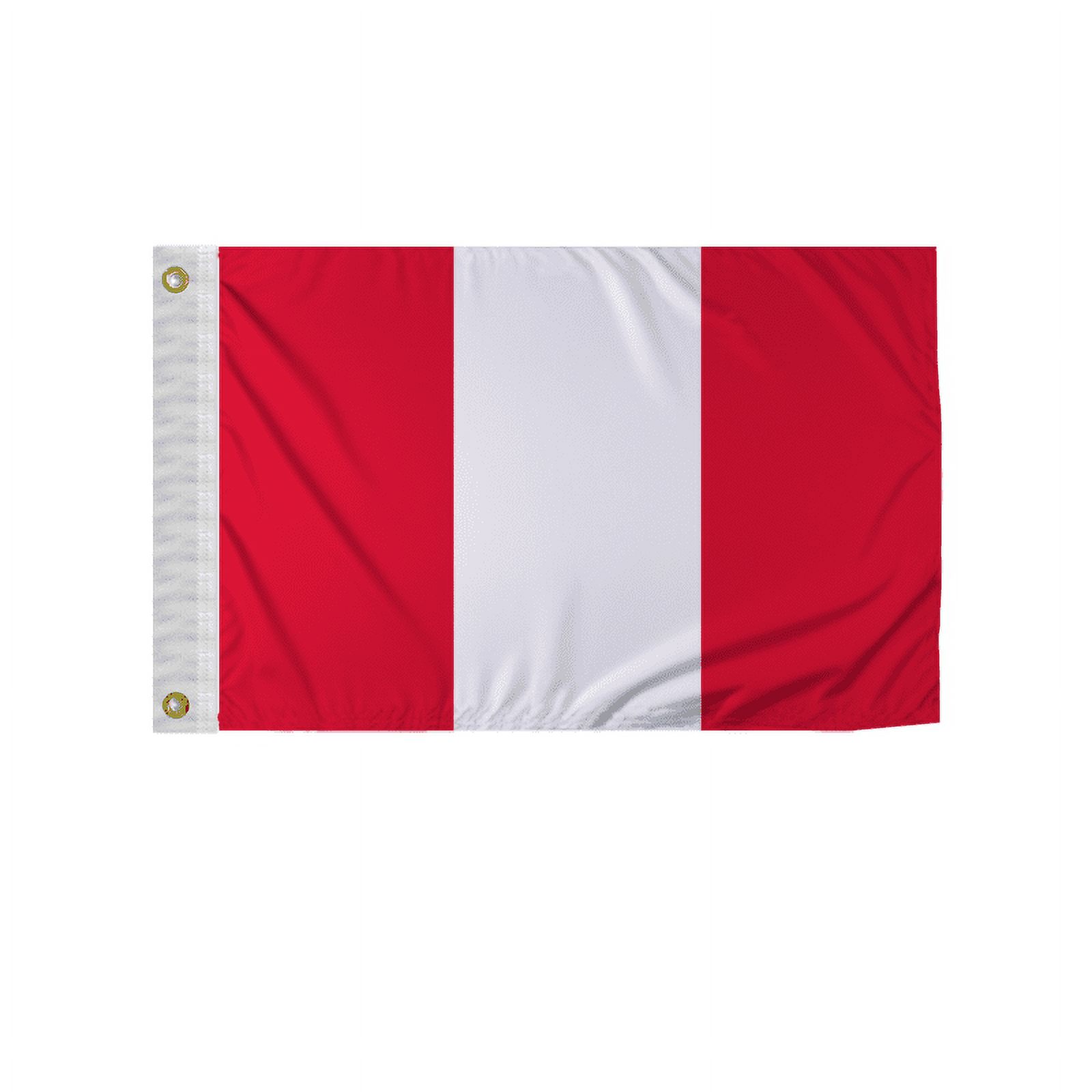 Promopatriot Peru National Flag 2x3 ft Nylon Double Stitched Edges ...