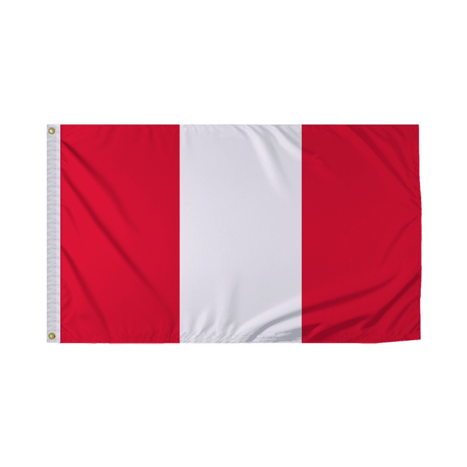 Promopatriot Peru National Flag 3x5 ft Polyester Double Stitched Edges ...