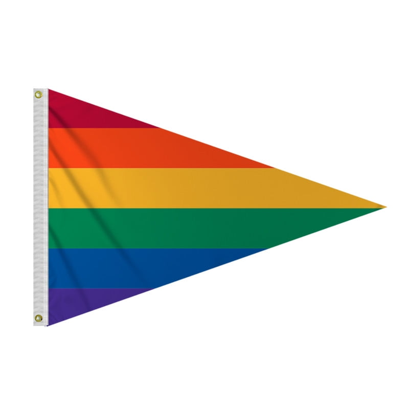 Promopatriot Rainbow Pennant Pride Boat Nautical Flag 12x18 Inch ...