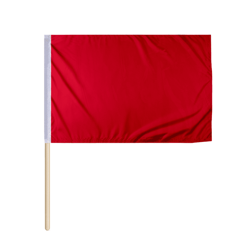 Promopatriot Red Racing Flag Stop Race Stick Flag 24x30 inch - Mounted ...