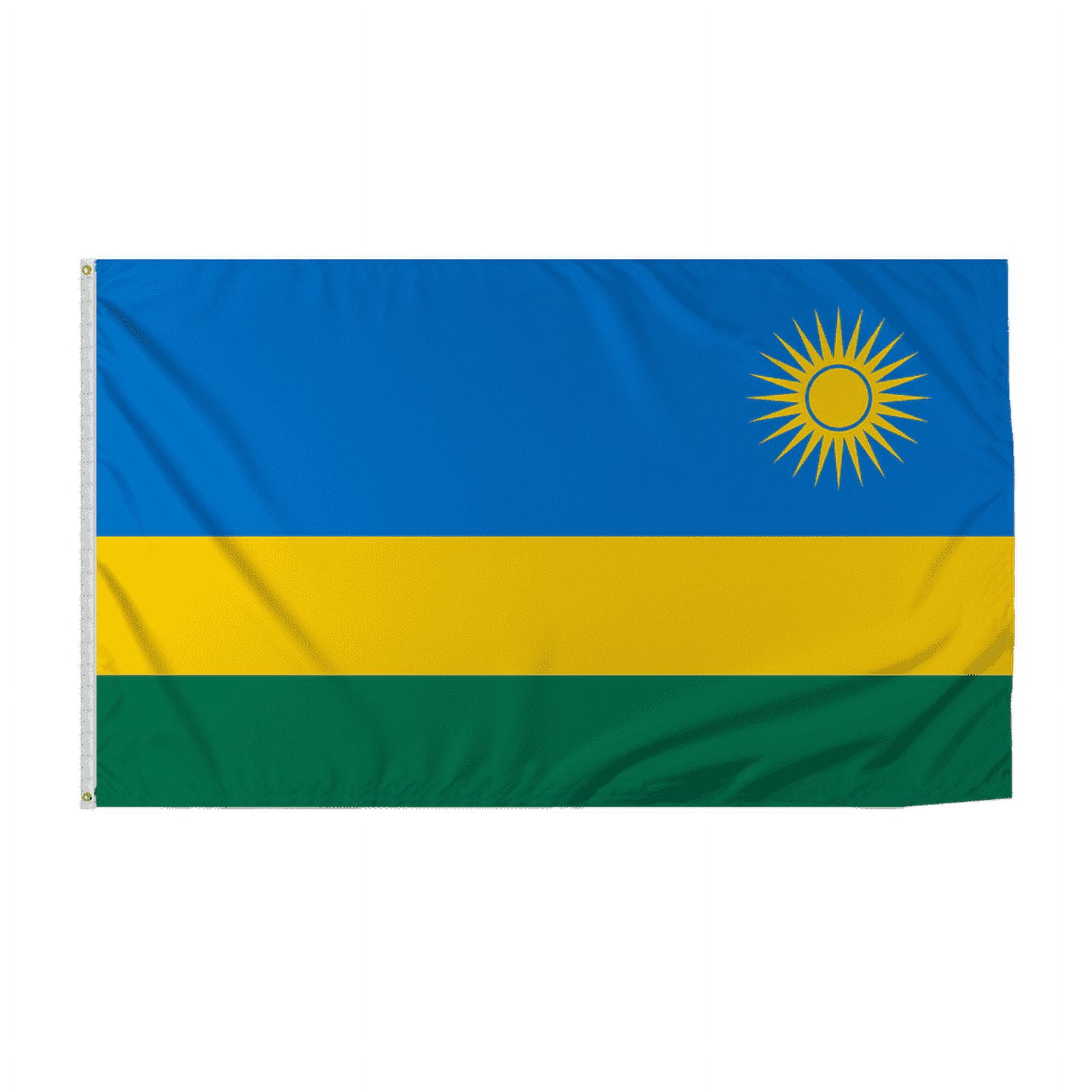 Promopatriot Rwanda Country Flag 8x12 ft - 200D Nylon - Rope Thimble ...