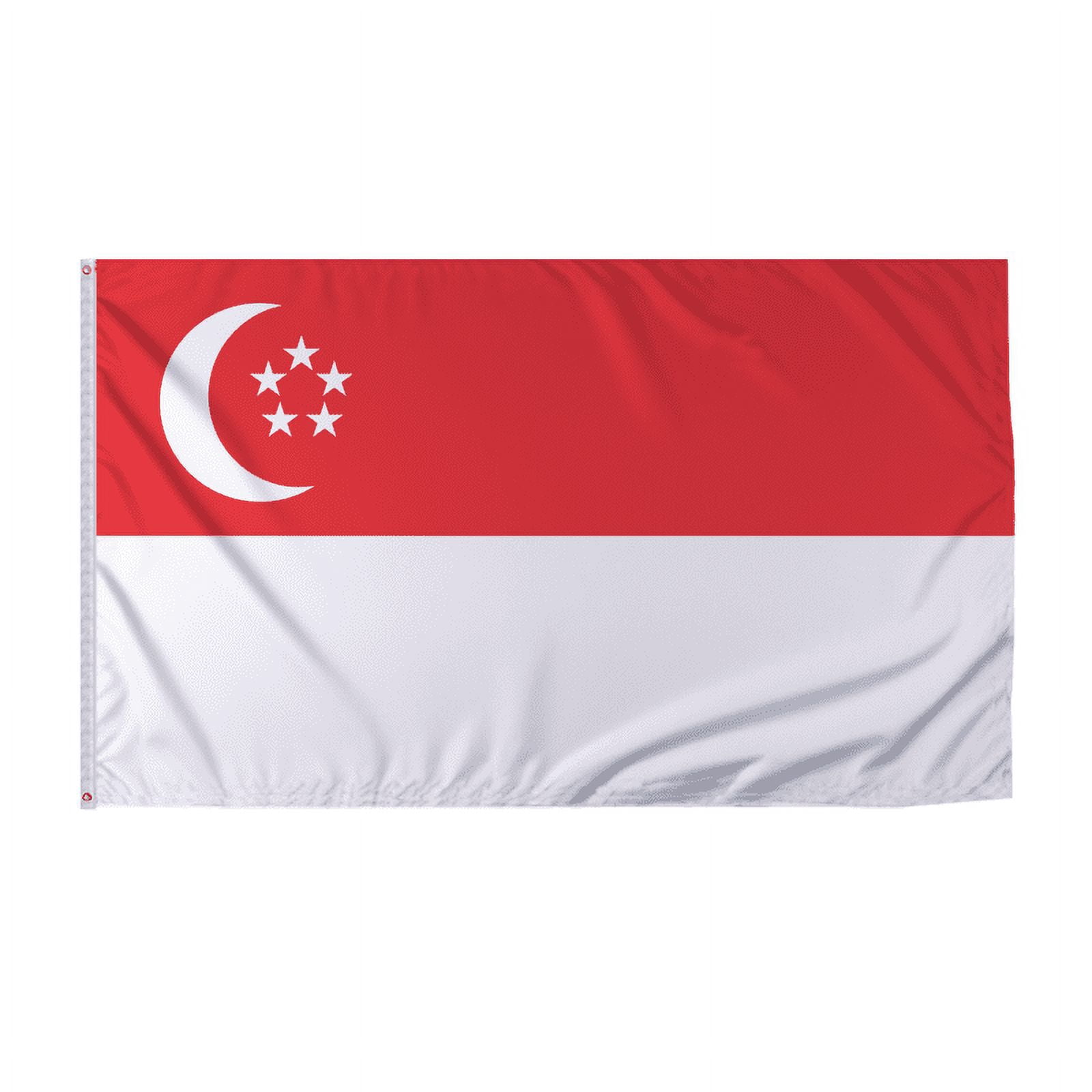 Promopatriot Singapore Country Flag 8x12 ft - 200D Nylon - Rope Thimble ...